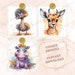 Safari Baby Animal Design Bundle: Clipart, Digital Prints, and T-shirt ...