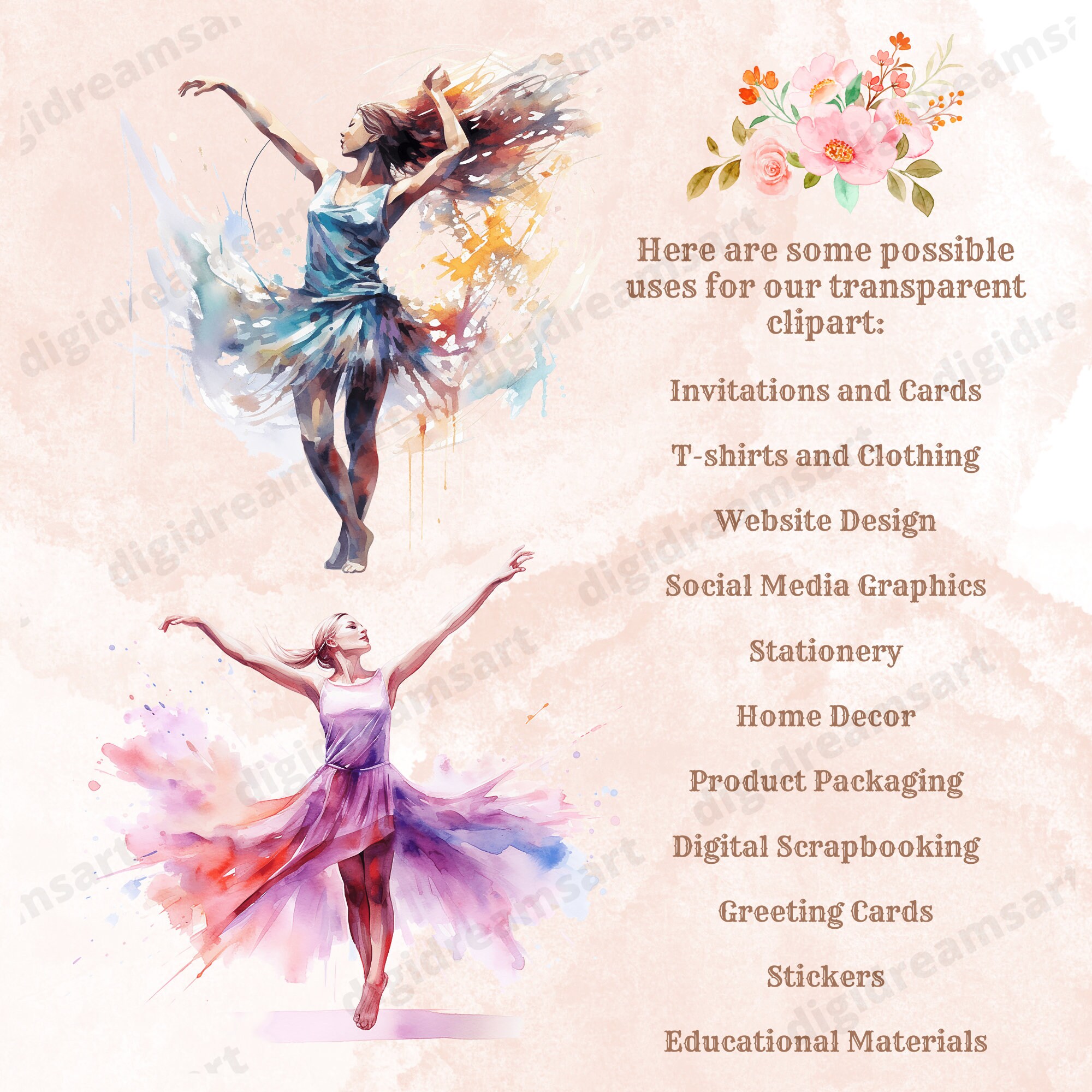 Contemporary Dance Clipart Bundle Transparent PNG - Etsy