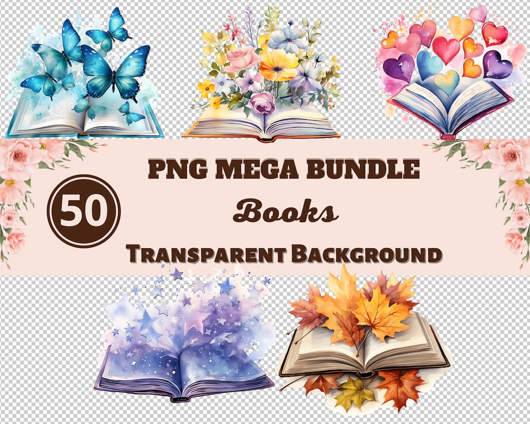 Books Mega Bundle 50 PNG Clipart Images transparent PNG Collection ...