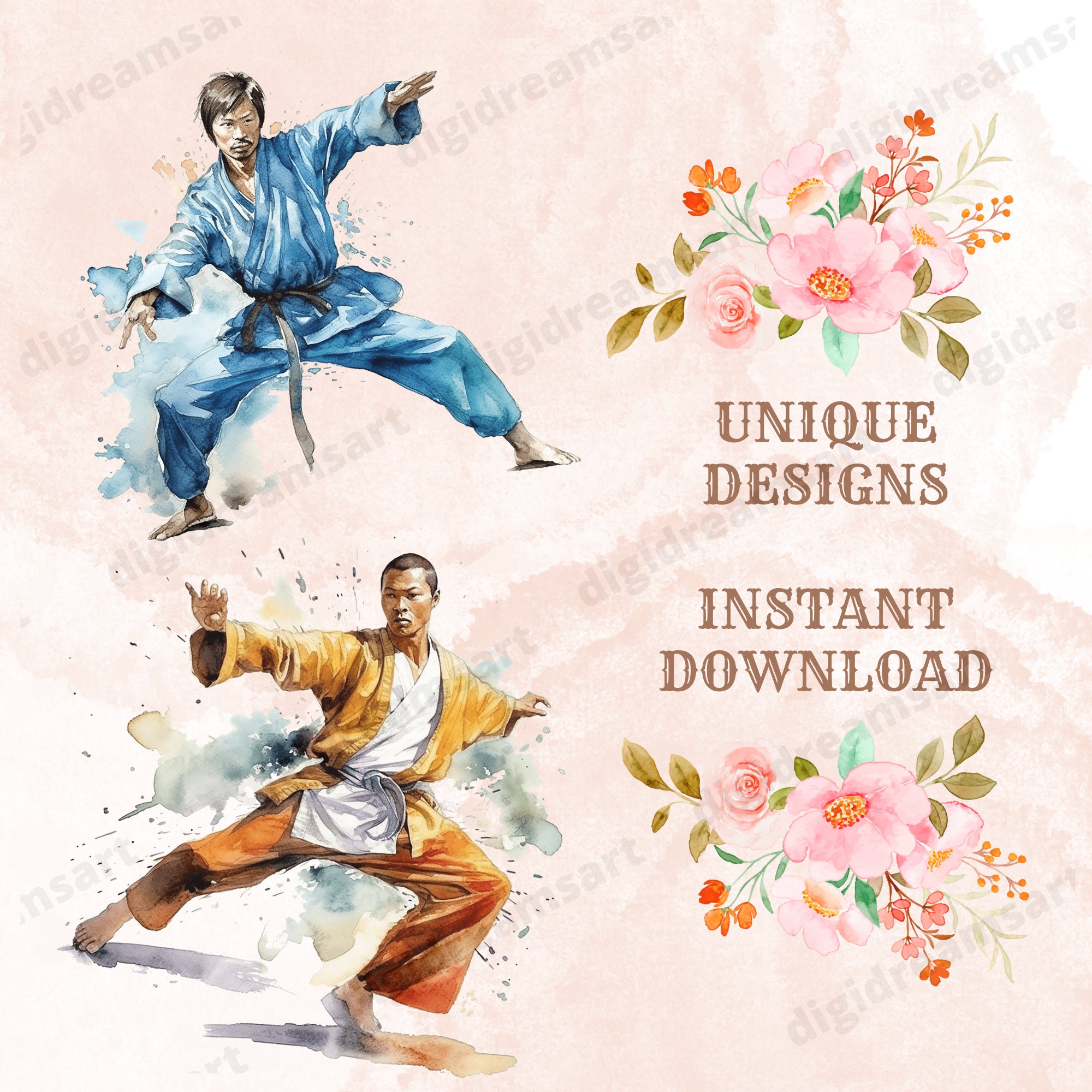 Martial Arts Mega Bundle 50 PNG Clipart Images Transparent - Etsy