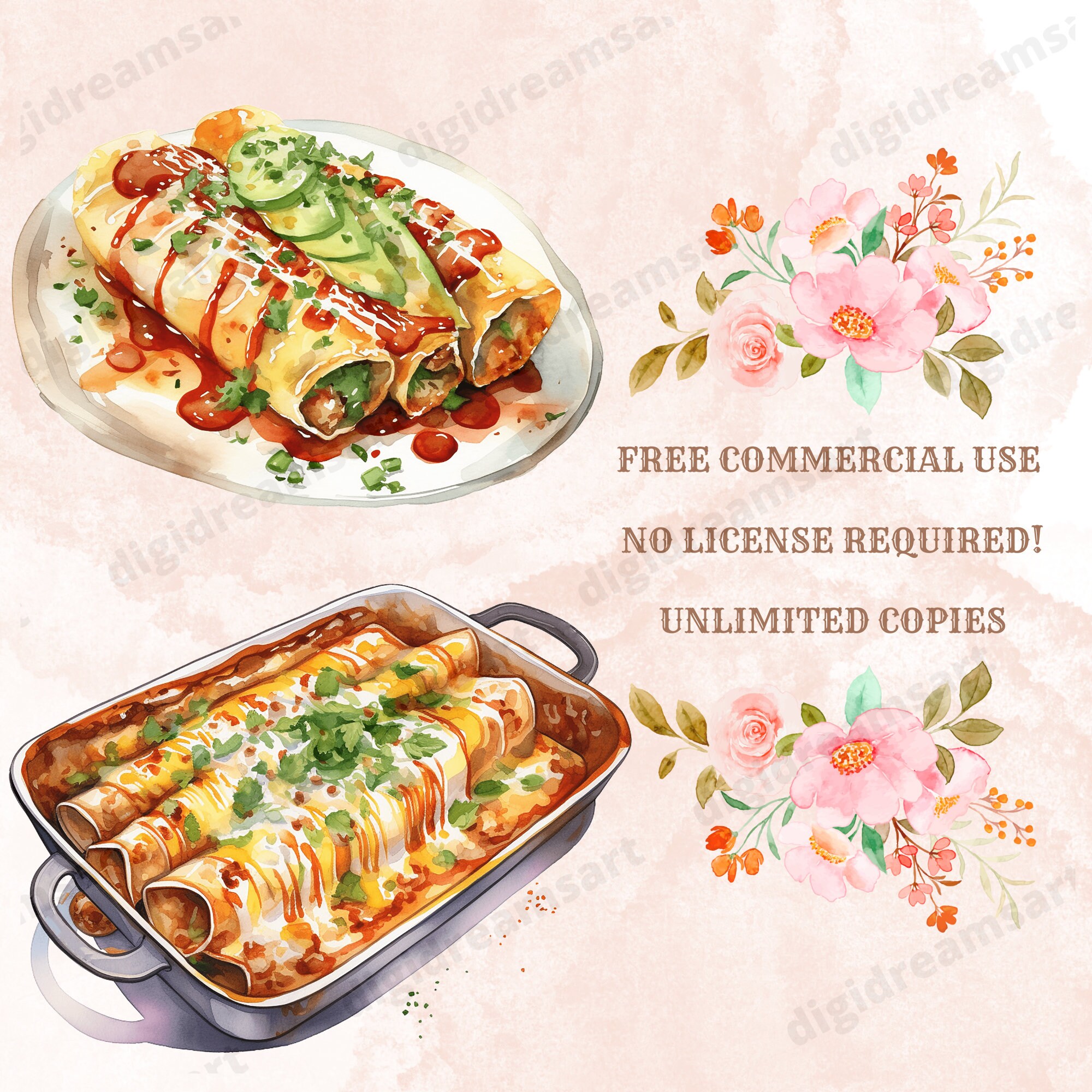 Enchiladas Design Bundle - PNG Transparent Clipart Collection ...