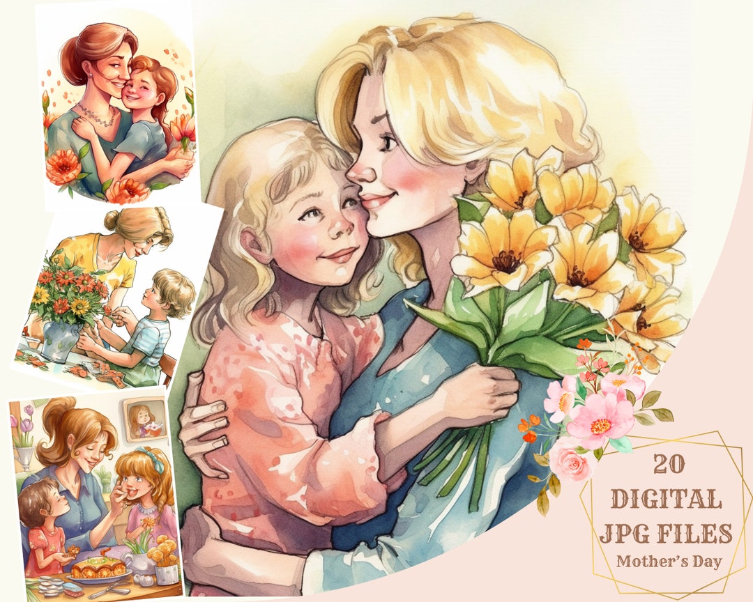 Mother’s Day Bundle: Holiday Clipart, Digital Prints, and T-shirt ...
