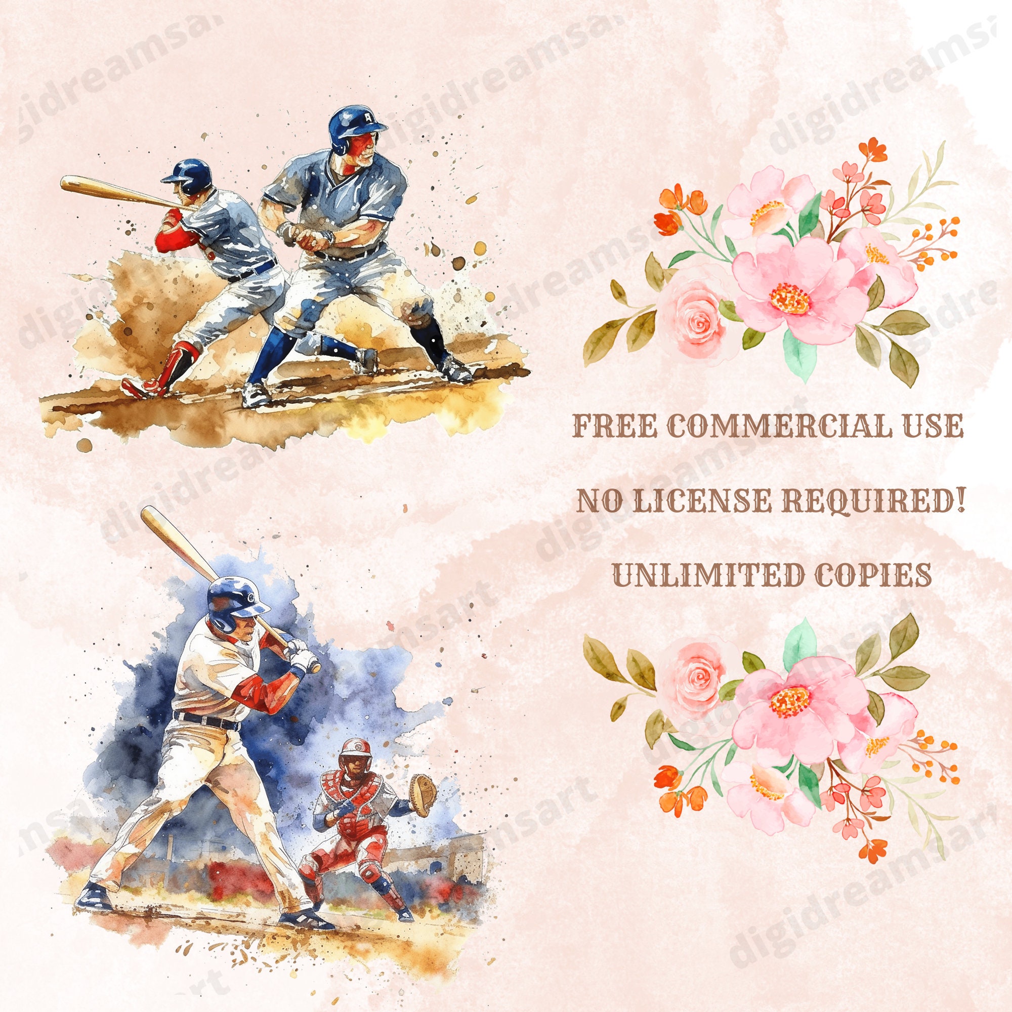 Baseball Clipart Bundle Transparent PNG Collection Digital - Etsy