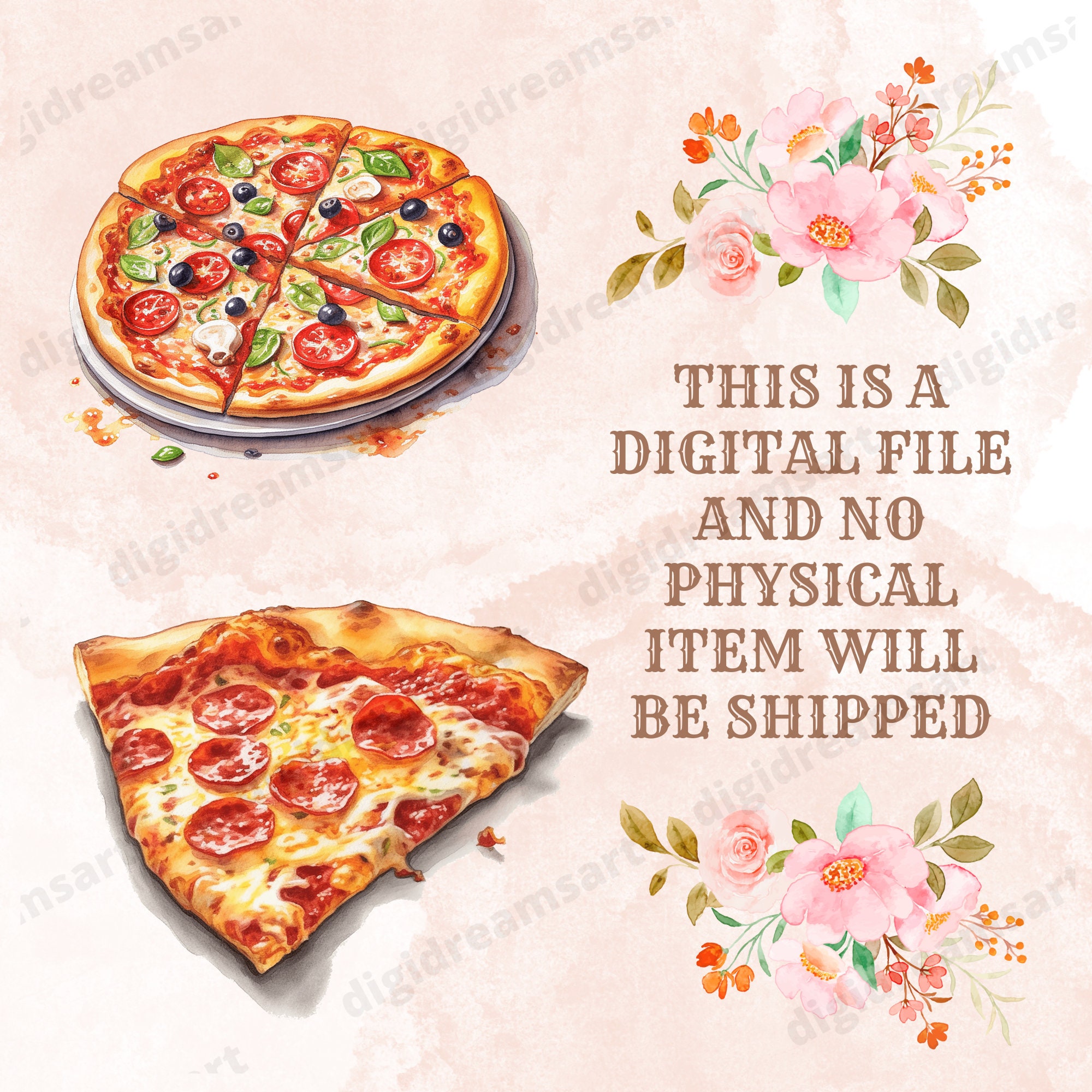 Pizza Design Bundle PNG Transparent Clipart Collection - Etsy