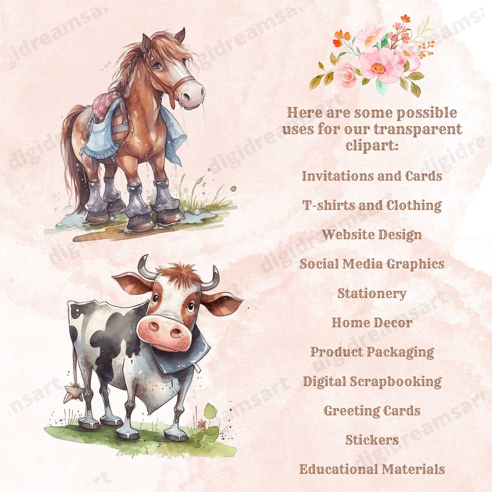 Farm Mega Bundle 50 PNG Clipart Images - Transparent PNG Collection ...