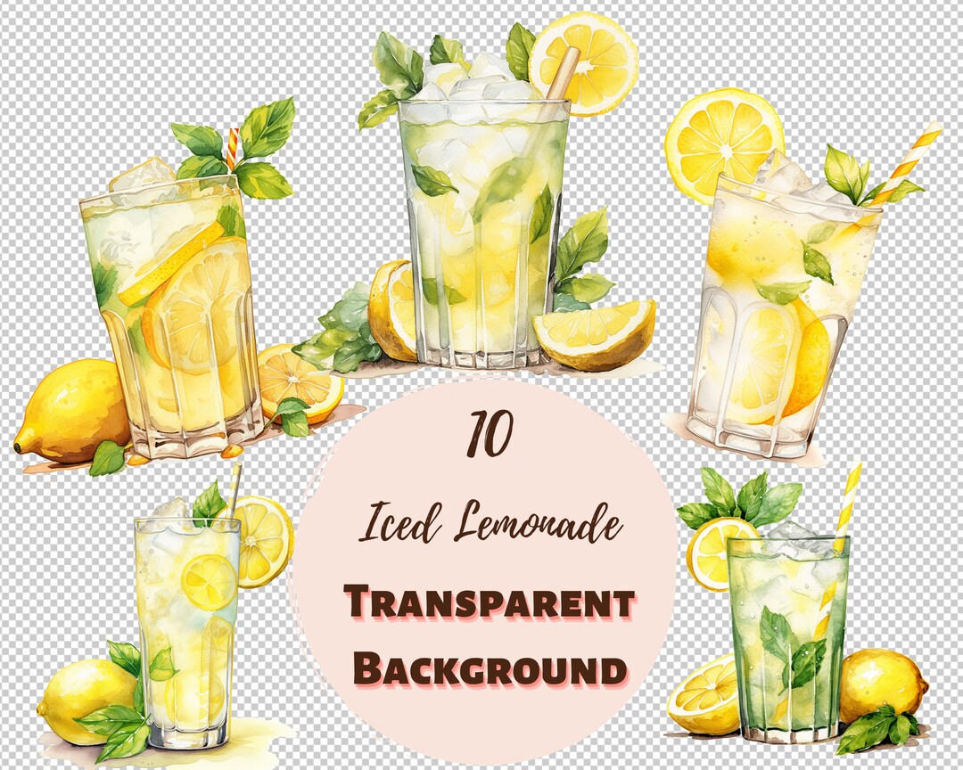 Iced Lemonade Design Bundle - PNG Transparent Clipart Collection ...