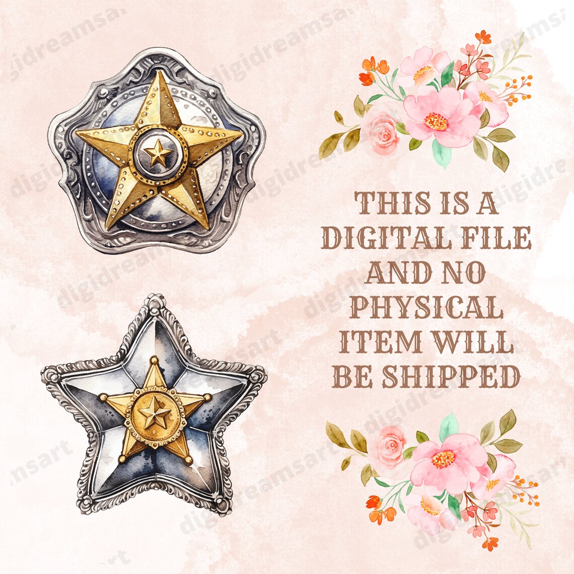 Sheriff Badge, Cowboys Clipart Bundle Transparent PNG Collection ...