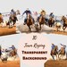 Team Roping, Rodeo Cowboys Clipart Bundle Transparent PNG Collection ...