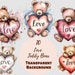 Love Teddy Bear Clipart Bundle Transparent PNG Collection, Digital ...