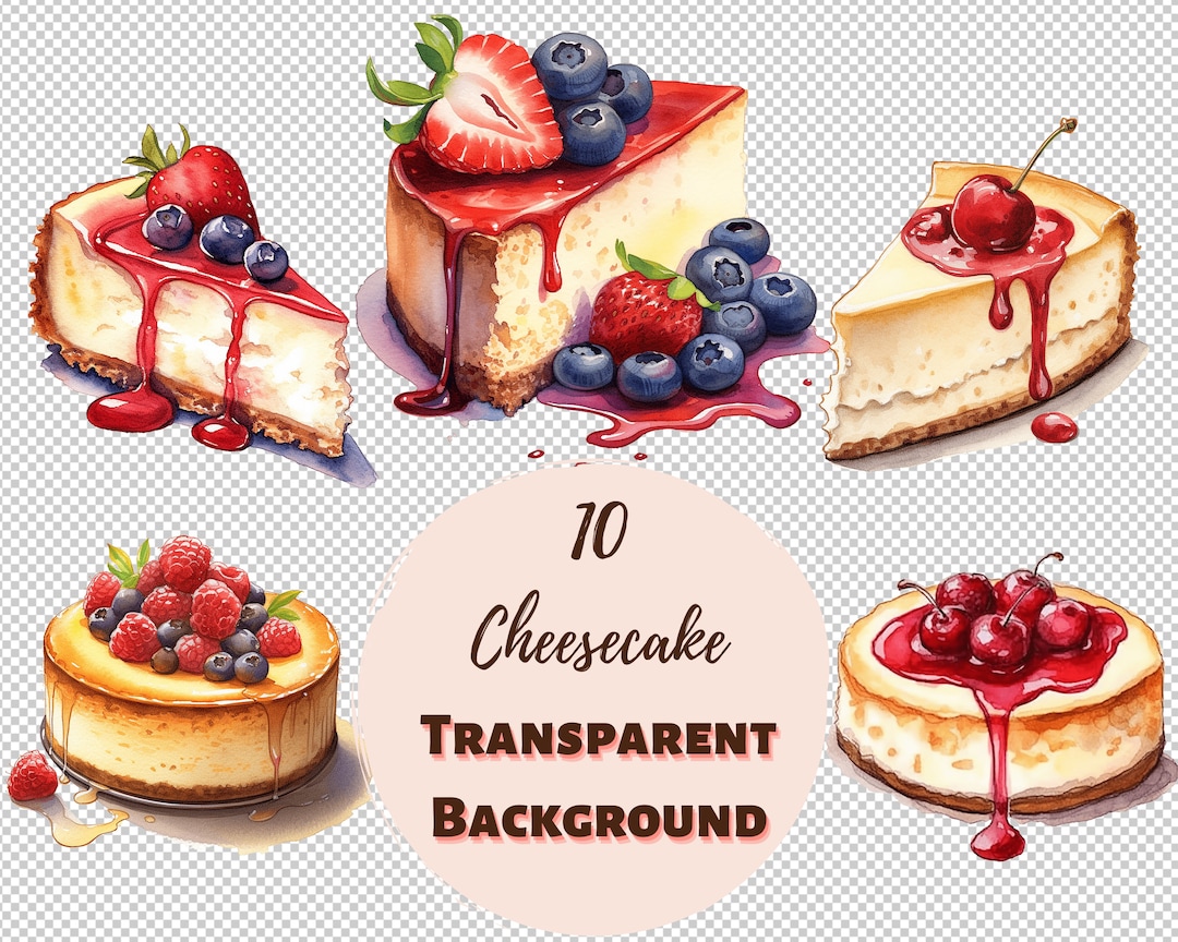 Cheesecake Design Bundle - PNG Transparent Clipart Collection ...