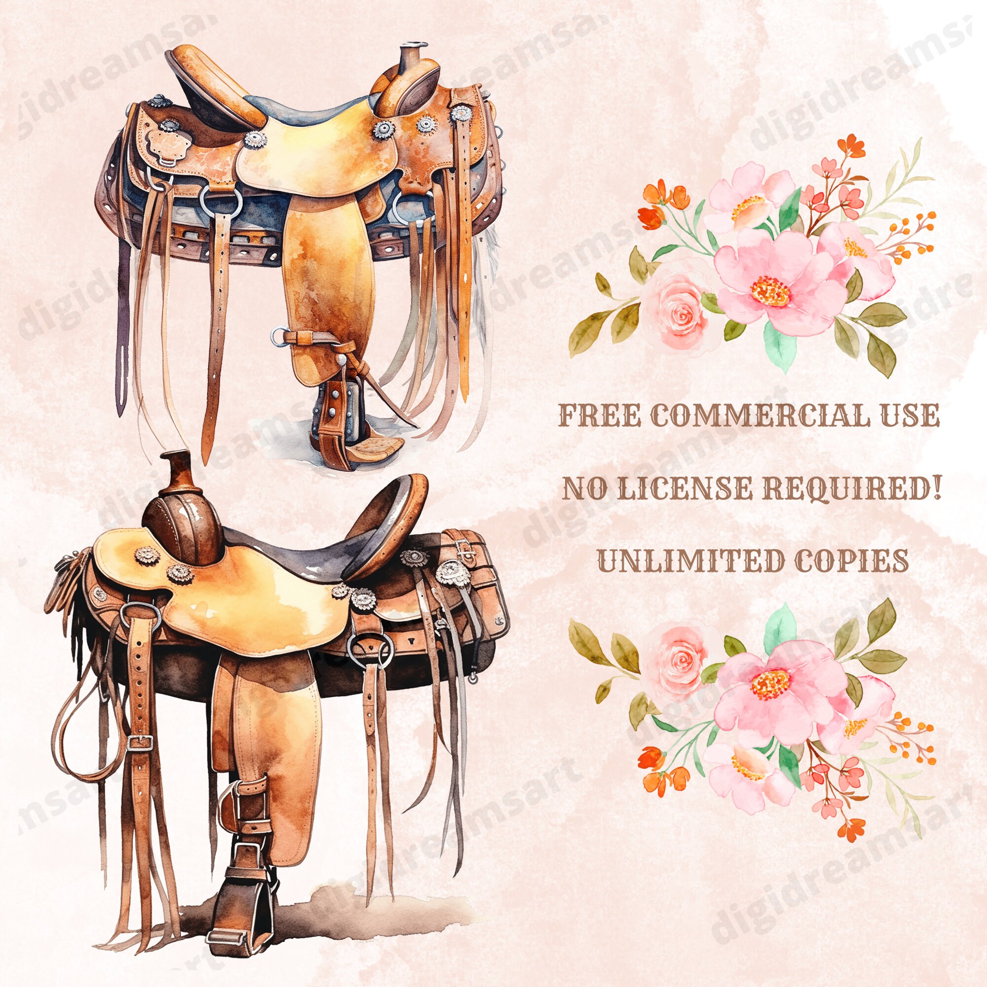 Western Saddle, Cowboys Clipart Bundle Transparent PNG Collection ...