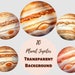 Planet Jupiter Clipart Bundle Transparent PNG Collection, Digital ...