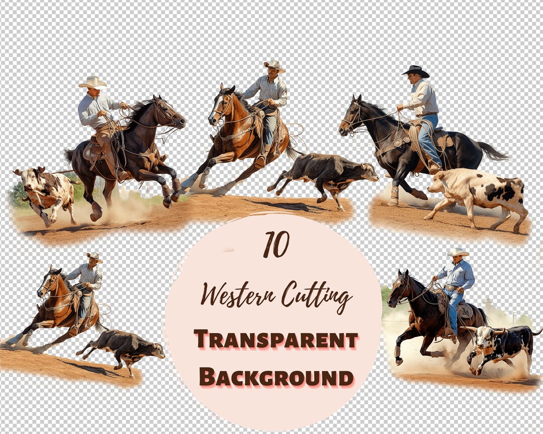Western Cutting, Rodeo Clipart Bundle Transparent PNG Collection ...