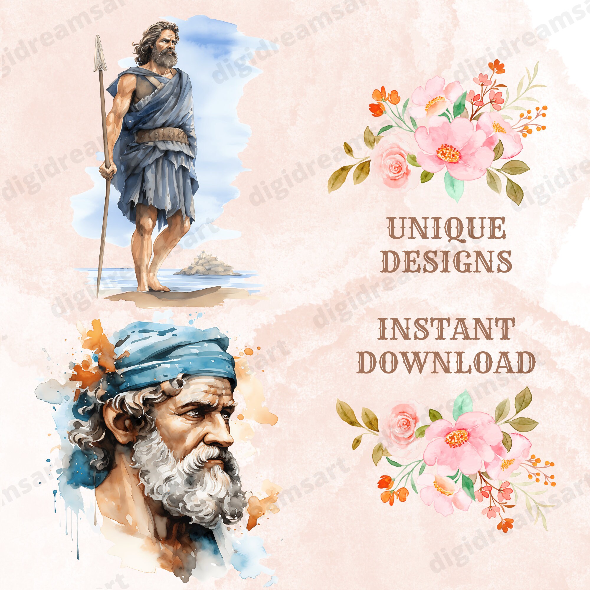 Odysseus ulysses Design Bundle PNG Transparent Clipart Collection ...