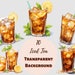 Iced Tea Design Bundle PNG Transparent Clipart Collection, Watercolor ...