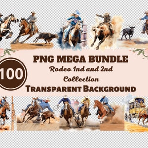Rodeo 1nd and 2nd Collection Mega Bundle 100 PNG Clipart - Etsy