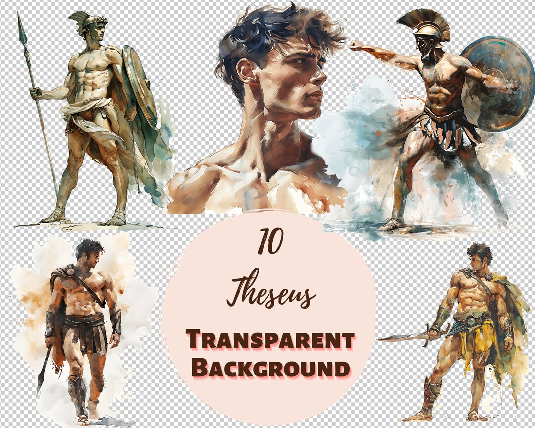 Theseus Design Bundle PNG Transparent Clipart Collection, Watercolor ...