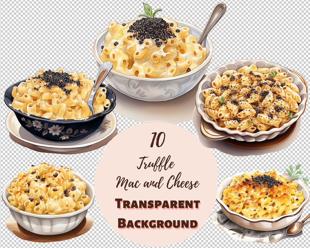 Truffle Mac and Cheese Clipart Bundle Transparent PNG Collection ...