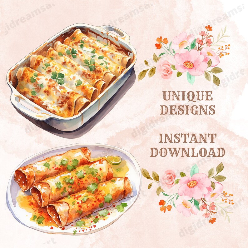 Enchiladas Design Bundle - PNG Transparent Clipart Collection ...