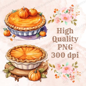 Halloween Pumpkin Pie Clipart Bundle Transparent PNG Collection ...
