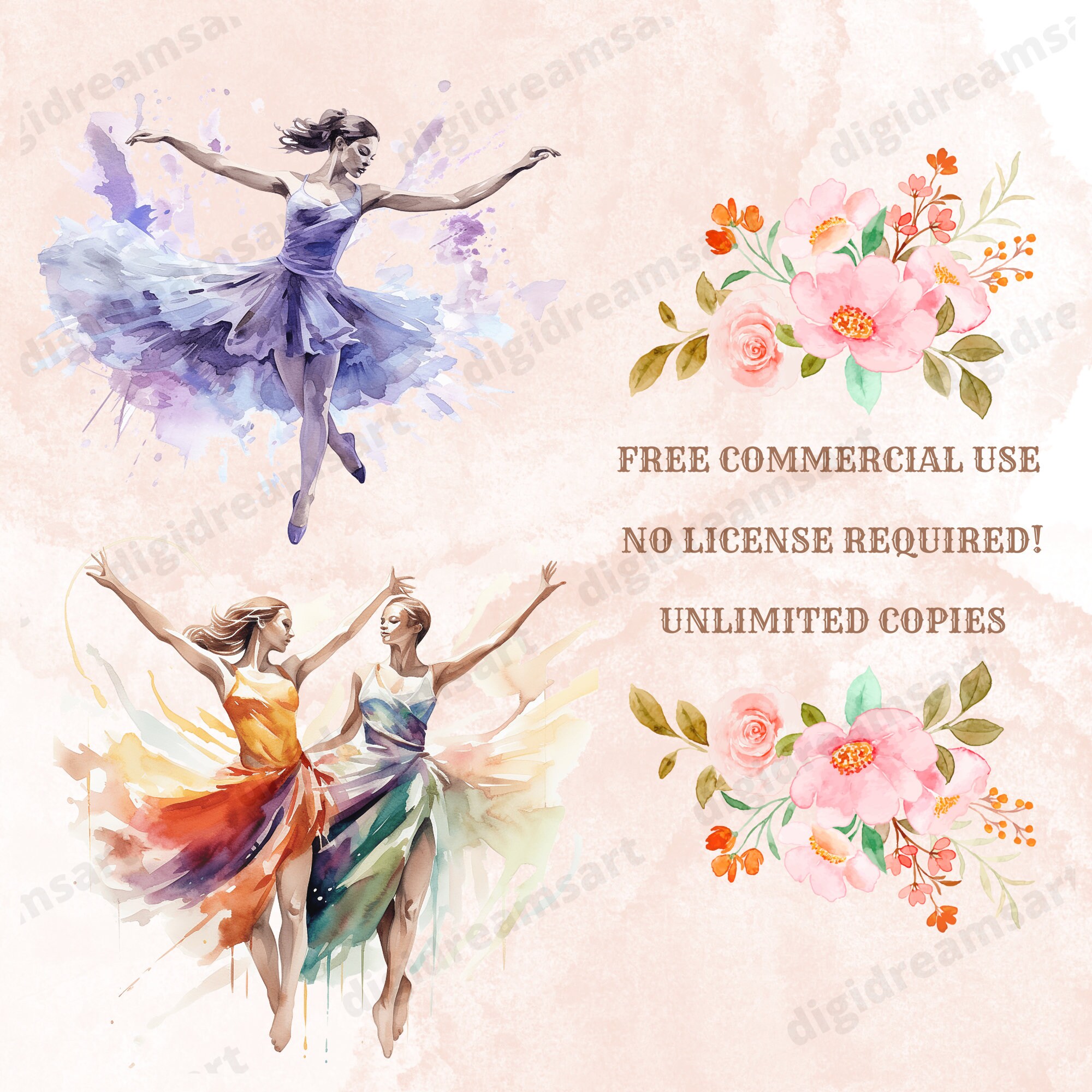 Contemporary Dance Clipart Bundle Transparent PNG Collection, Digital ...