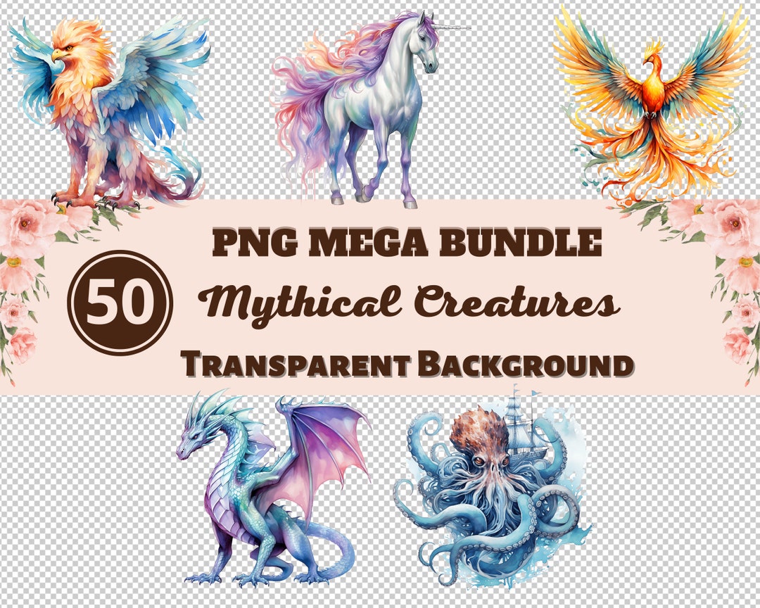 Mythical Creatures Mega Bundle 50 PNG Clipart - Transparent PNG ...
