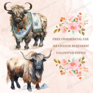 Yak Clipart Bundle - Transparent PNG Collection, Digital Prints ...
