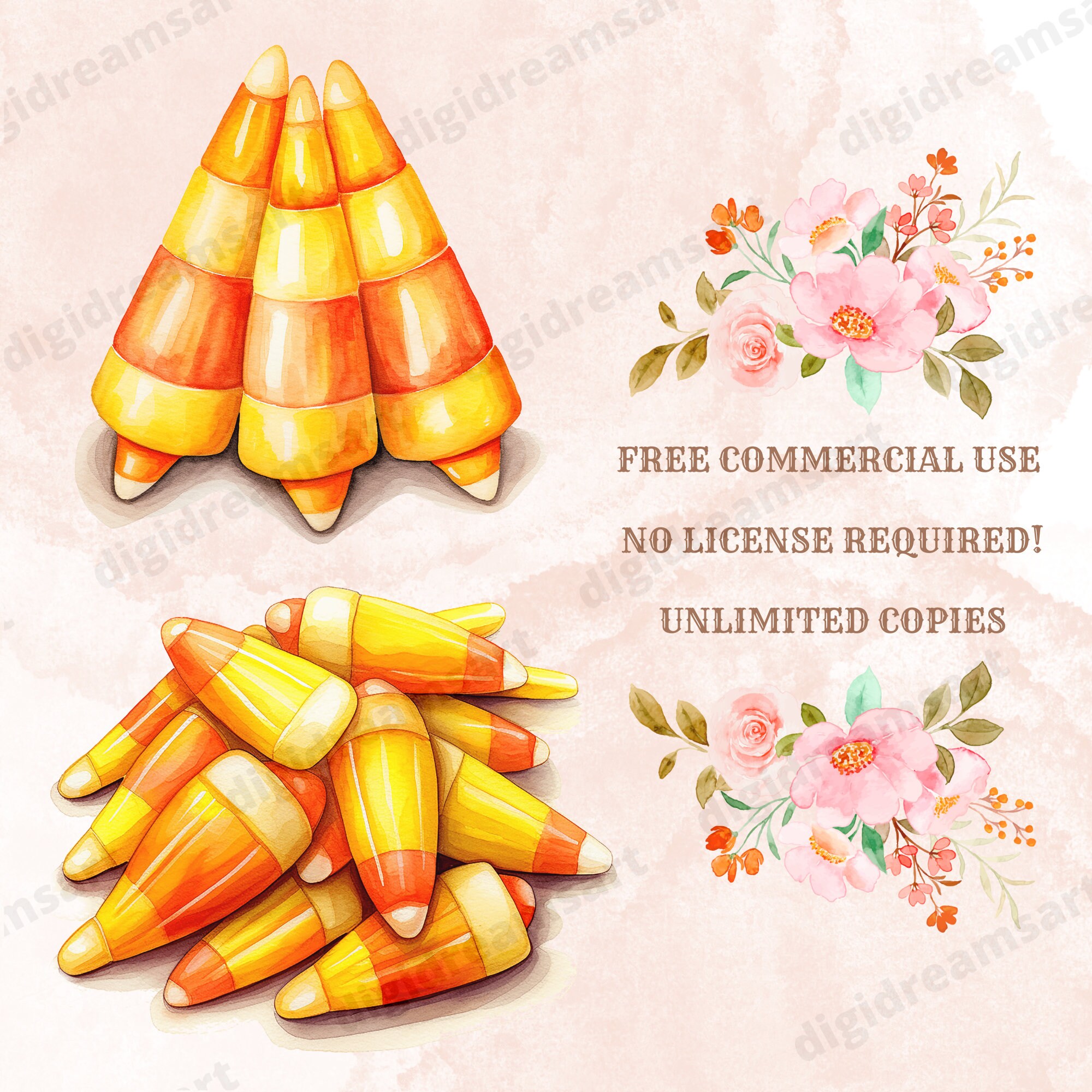 Halloween Candy Corn Clipart Bundle Transparent PNG Collection ...