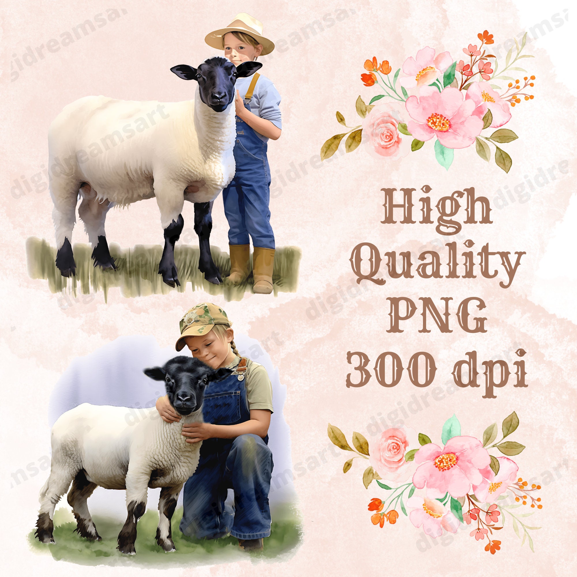 4-H Show Sheep Mega Bundle 50 PNG Clipart Images Transparent PNG ...
