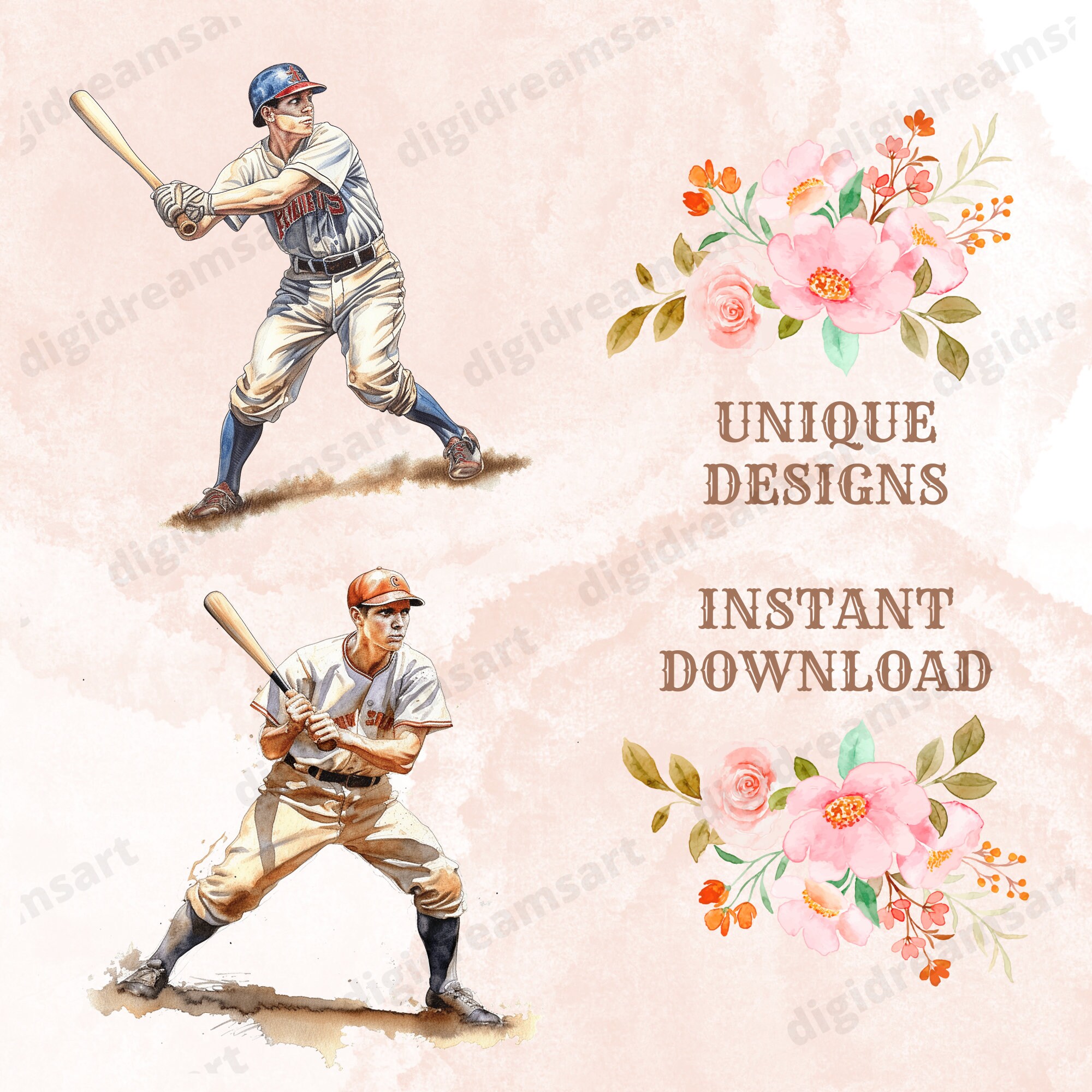 Baseball Clipart Bundle Transparent PNG Collection Digital - Etsy