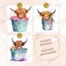 Highland Cow Mega Bundle: Cute Clipart, Digital Prints, and T-shirt ...