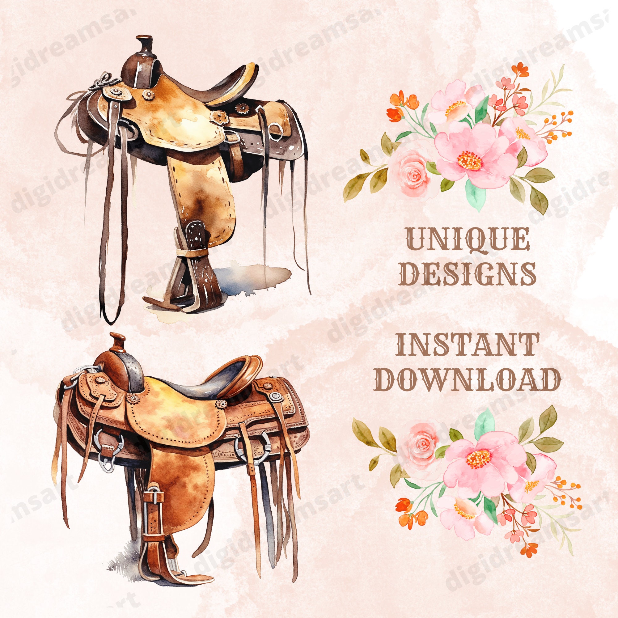 Western Saddle, Cowboys Clipart Bundle Transparent PNG Collection ...