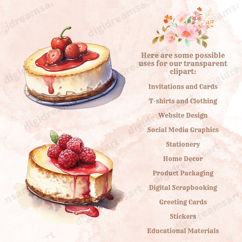 Cheesecake Design Bundle - PNG Transparent Clipart Collection ...