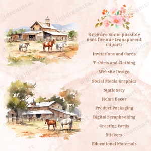Western Ranch Clipart Bundle Transparent PNG Collection, Watercolor ...