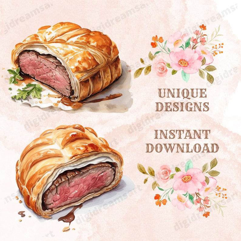 Beef Wellington Clipart Bundle Transparent PNG Collection - Etsy