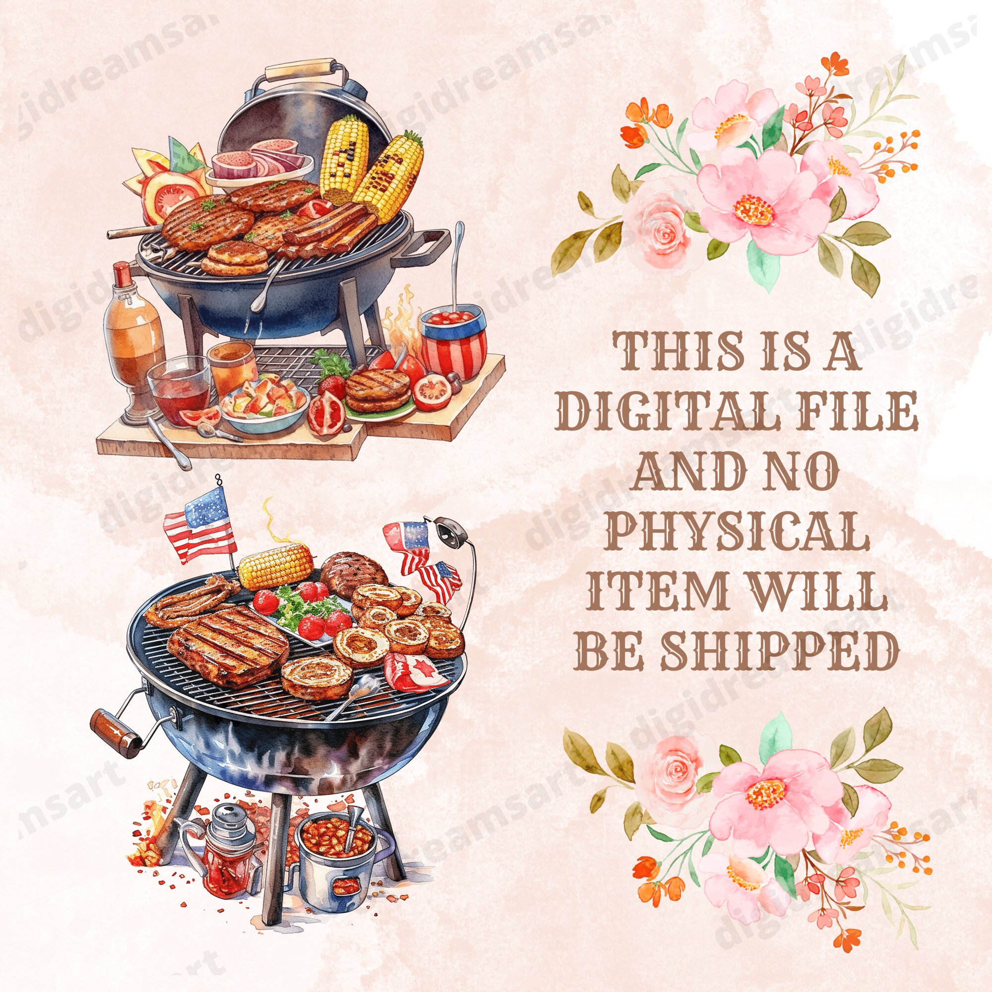 Independence Day Barbecue 4 July Clipart Bundle - Transparent PNG ...