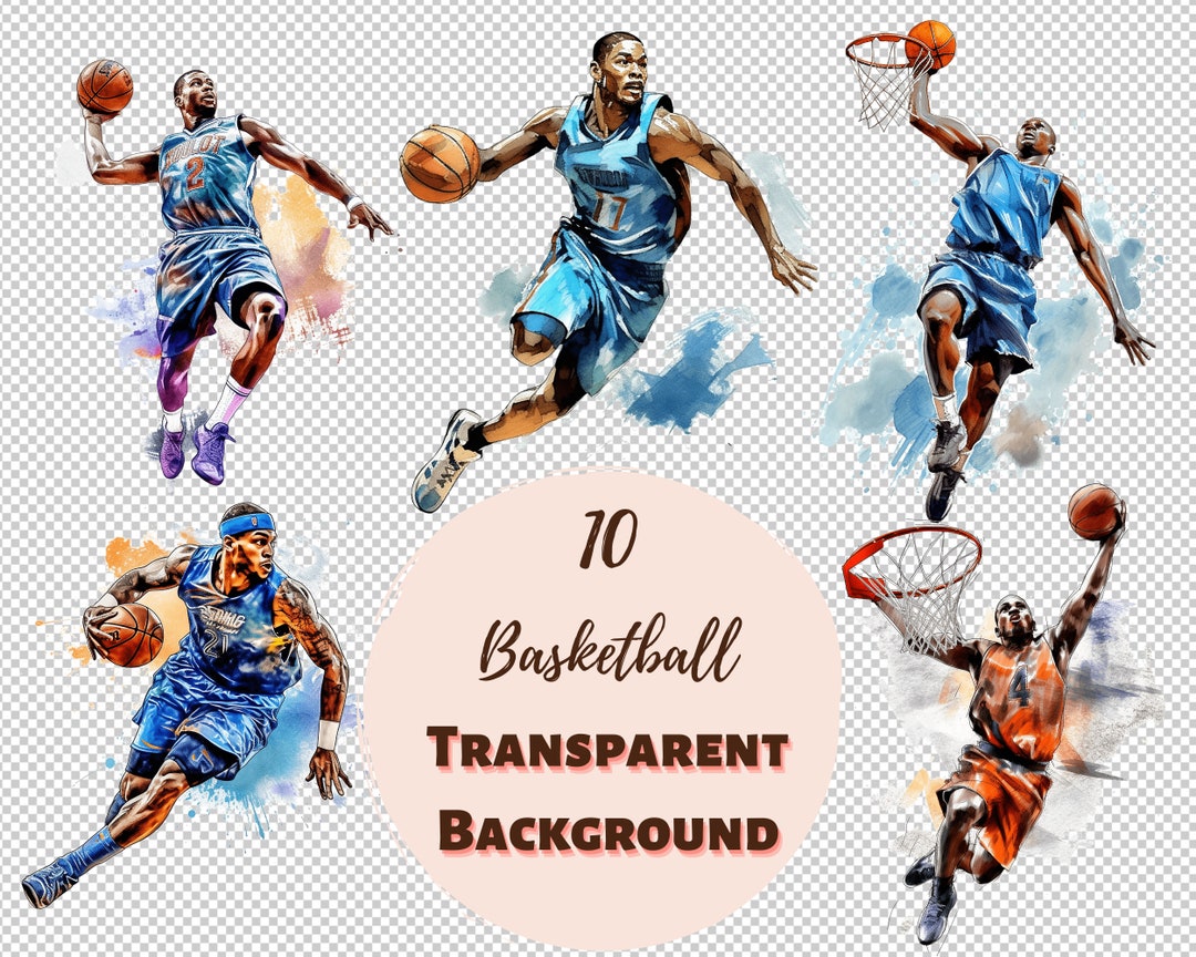 Basketball Clipart Bundle - Transparent PNG Collection, Digital Prints ...
