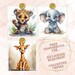 Safari Baby Animal Design Bundle: Clipart, Digital Prints, and T-shirt ...