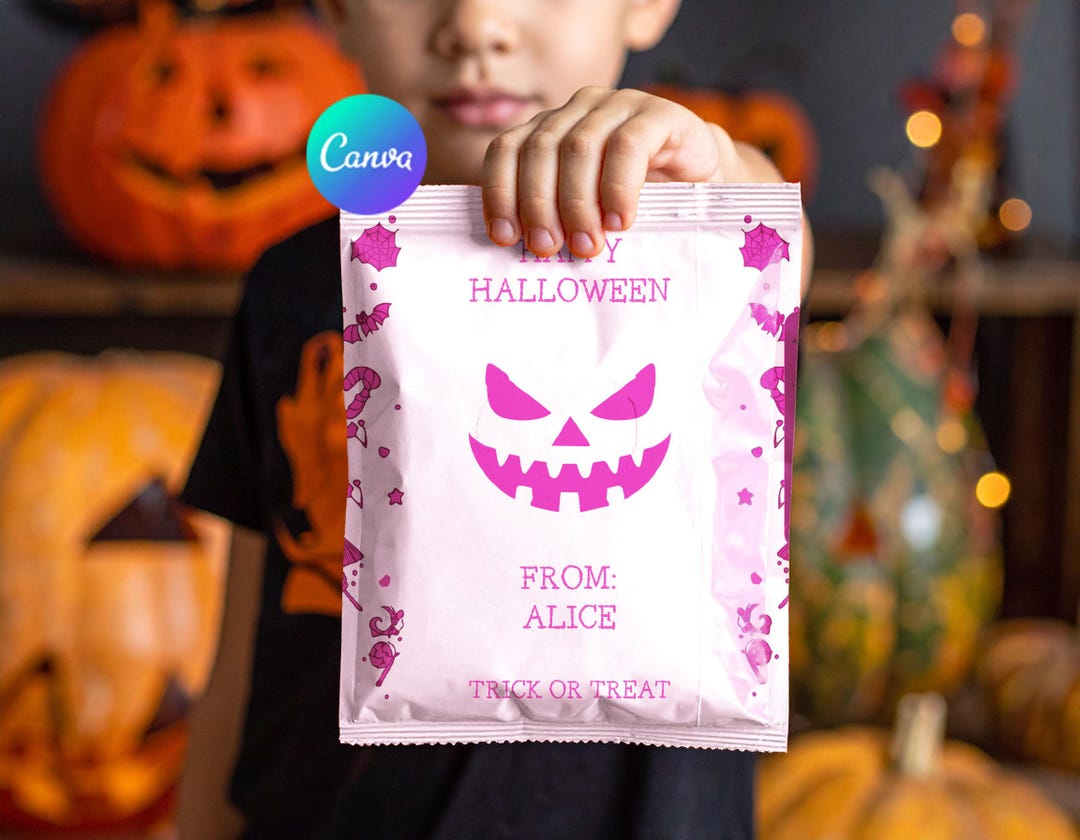 Editable Halloween Candy Bag: Printable Trick or Treat Design - Canva ...