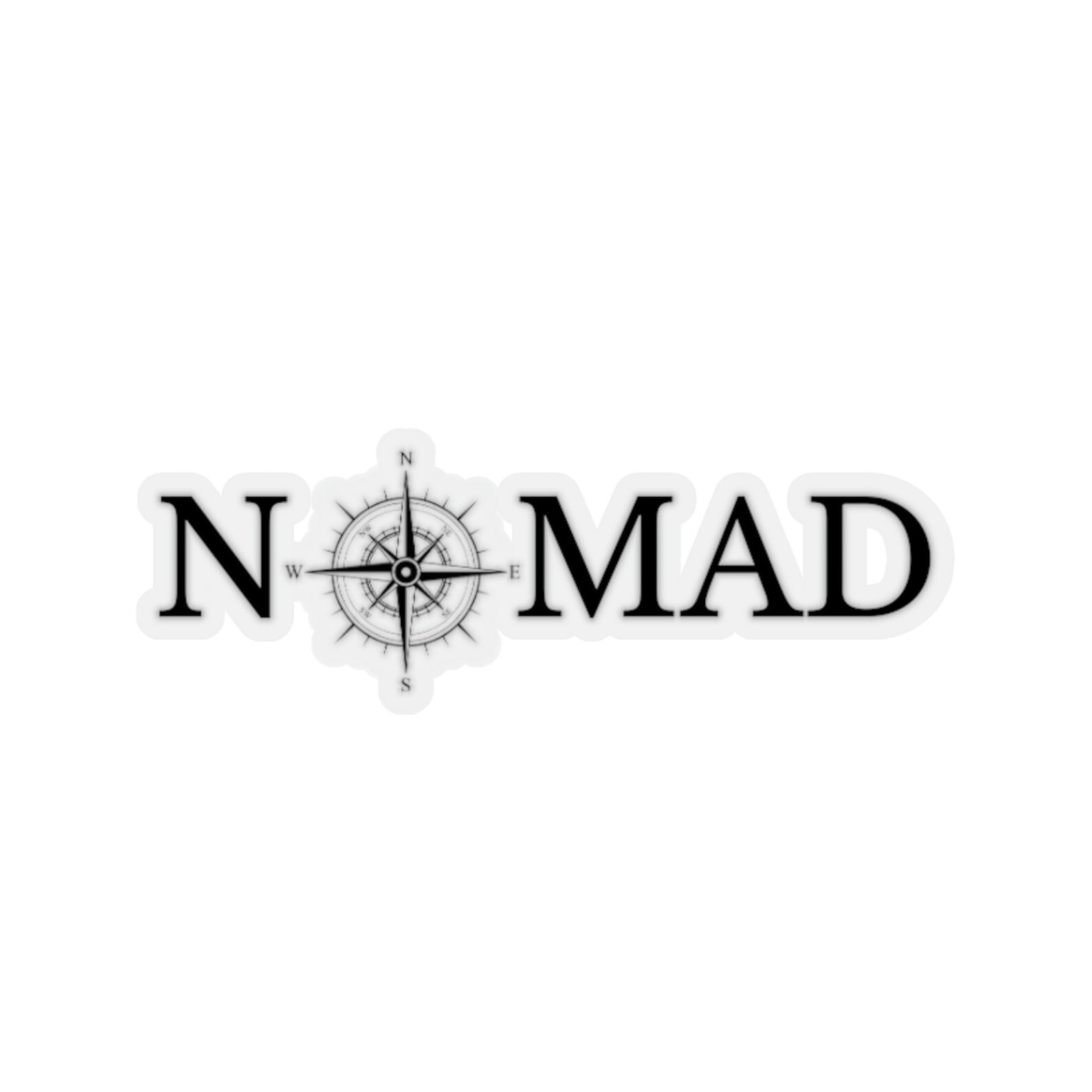 Digital Nomad With Compass - Sticker for Travelers, Digital Nomad ...