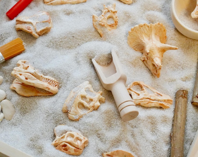 Dinosaur Fossil Sensory Bin, Sand Dig Kit, Montessori Dino Activity ...