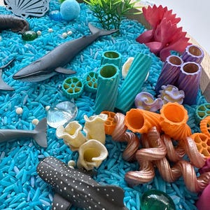 Ocean Exploration Sensory Bin, Montessori Under the Sea Play, Resin ...