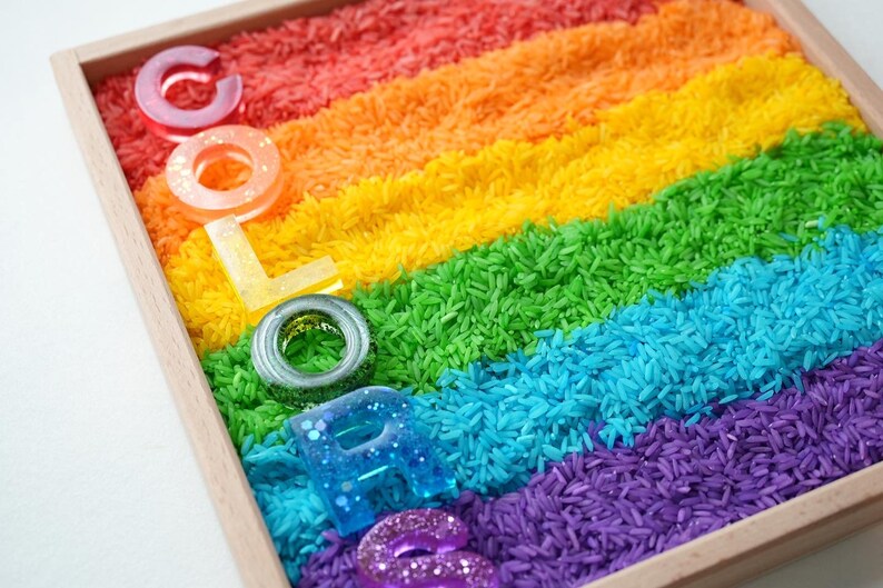 Rainbow Sorting Sensory Bin/ Montessori Learning/ Sensory - Etsy