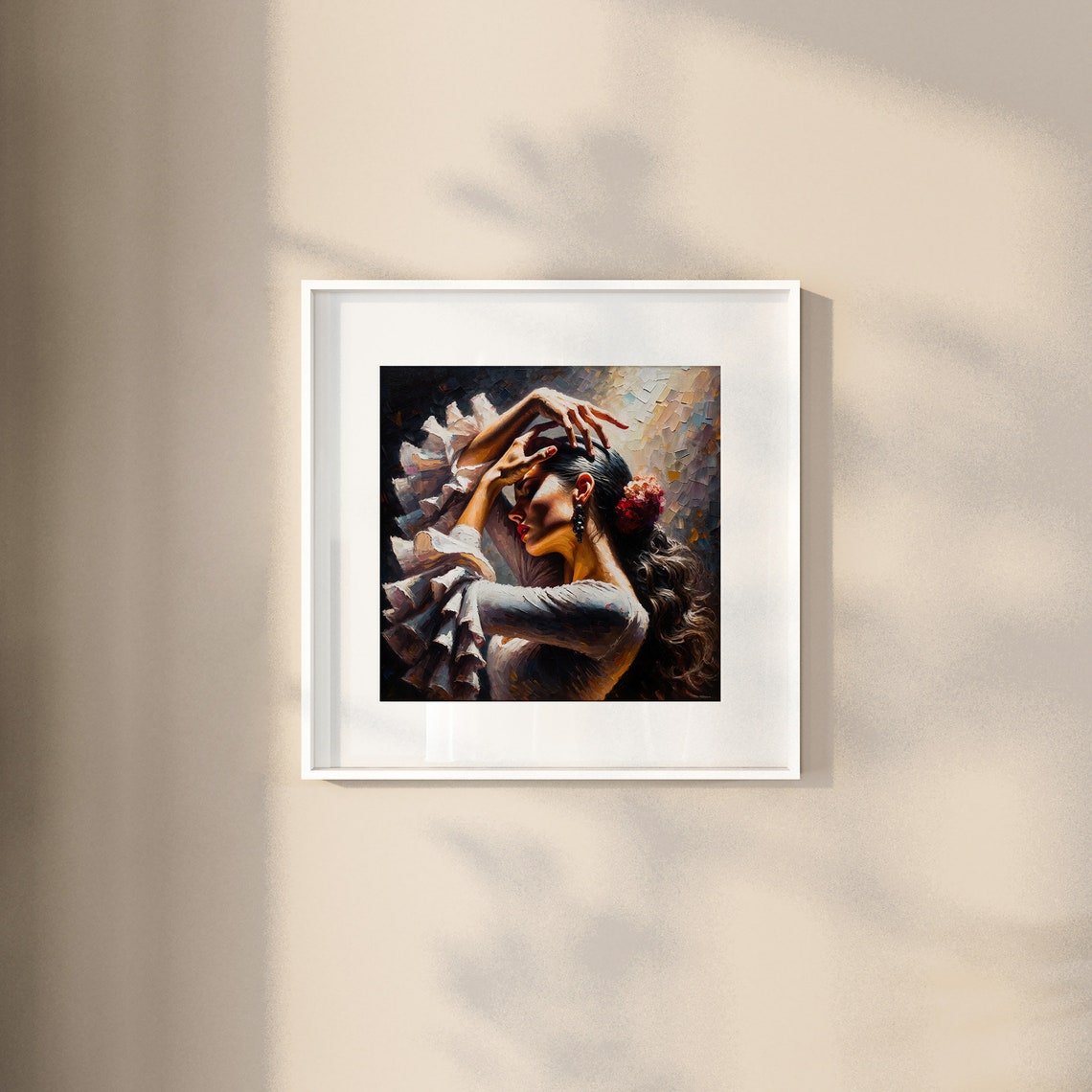 Unframed Original Flamenco Dancer Print Flamenco Dancer Impasto Oil ...