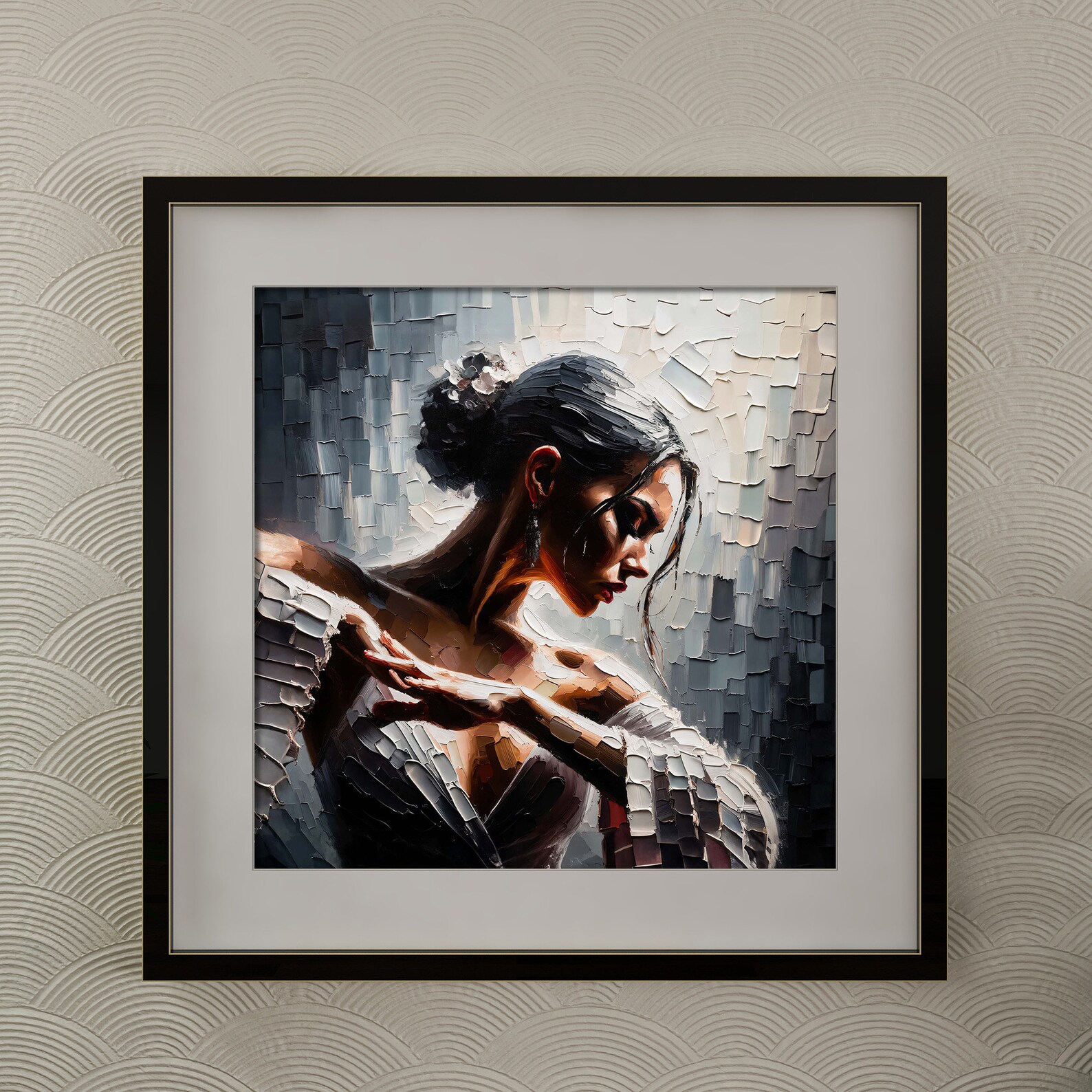 Unframed Original Flamenco Dancer Print Flamenco Dancer Impasto Oil ...