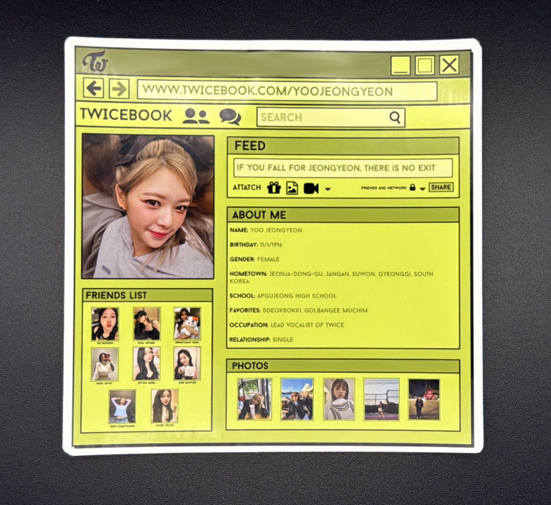 Twicebook Stickers Twice Twice Sticker Kpop Sticker Retro Merch Fanmade ...