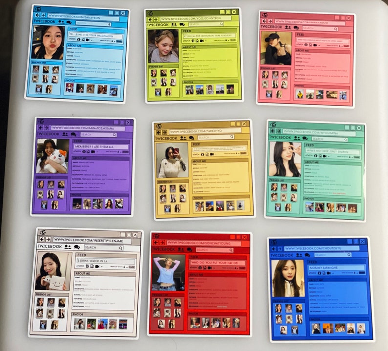 Twicebook Stickers Twice Twice Sticker Kpop Sticker - Etsy