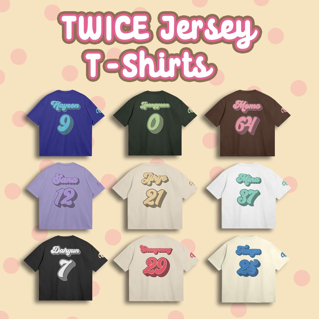 TWICE Oversize Jersey Shirts | Twice | Twice T-shirts | Kpop Shirts ...