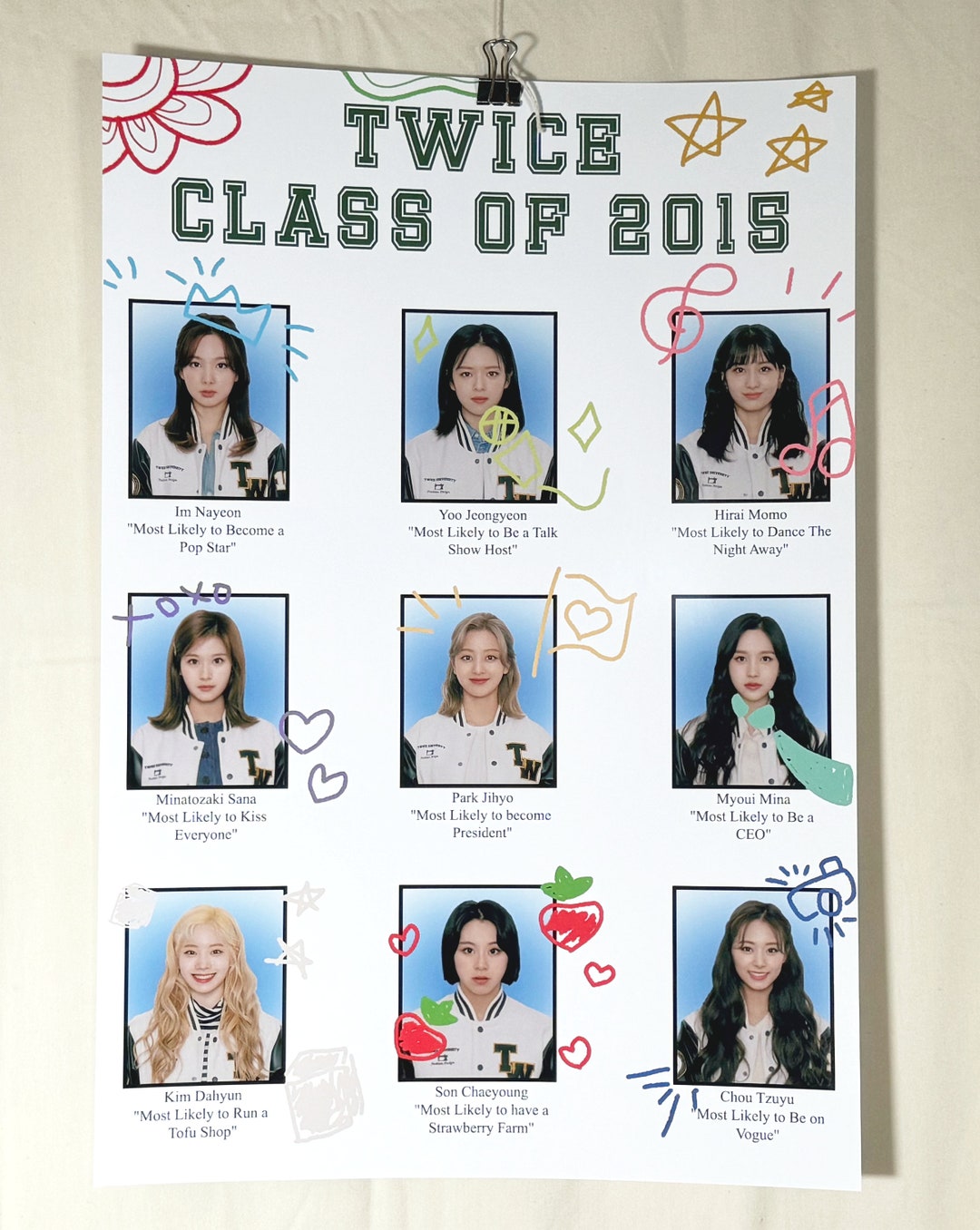 TWICE High School Poster | Twice | Twice Posters | Kpop | Kpop Posters ...