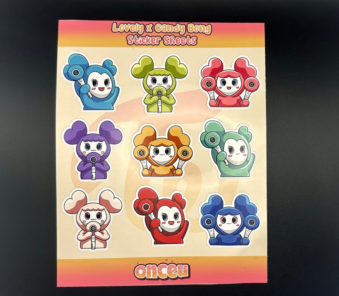 TWICE Lovely Candy Bong Sticker Sheet | Twice | Lovely | Twice Stickers ...